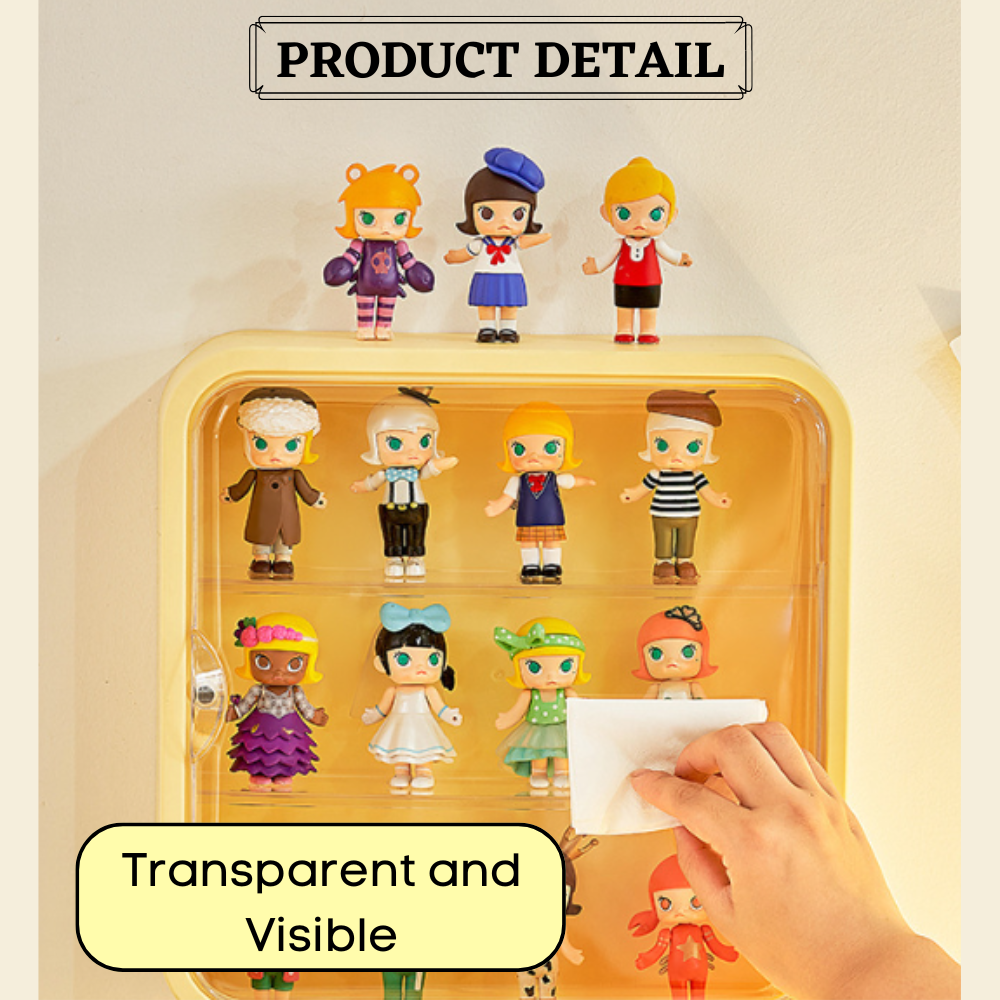 Doll Toy Blind Box Transparent Acrylic Display Storage Box Wall-Mounted ...