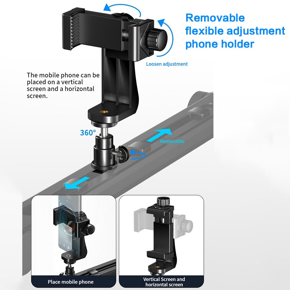 Adjustable Mic Stand Phone Holder Extendable Desk Clamp Microphone Arm ...