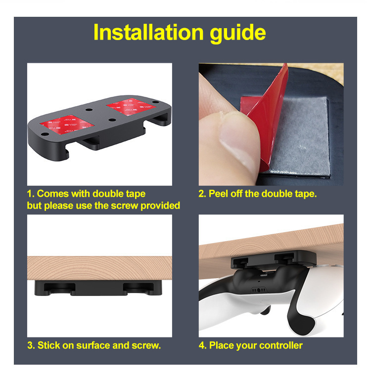 PS3 PS4 PS5 Controller Holder Hanger Storage PlayStation Console Under ...