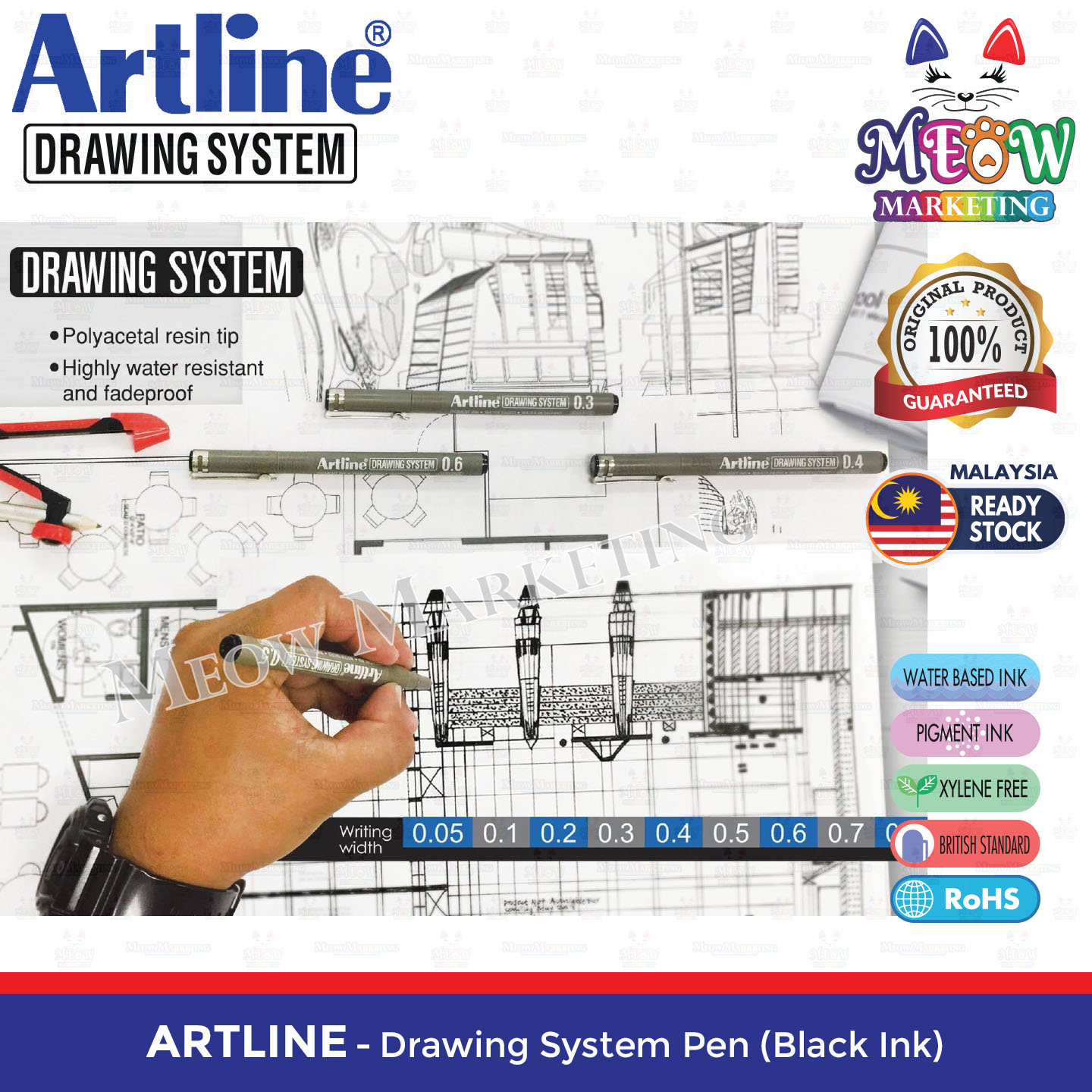 Artline Drawing System Pen Technical Drawing Pen Illustrator Document ...
