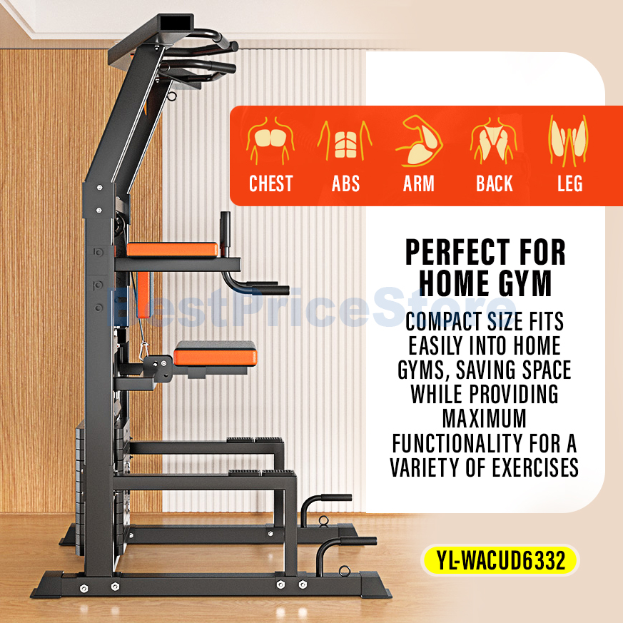 BPS Machine Chin Up Tower Weight Assist 70KG Pull Up Dip Push Dipping ...
