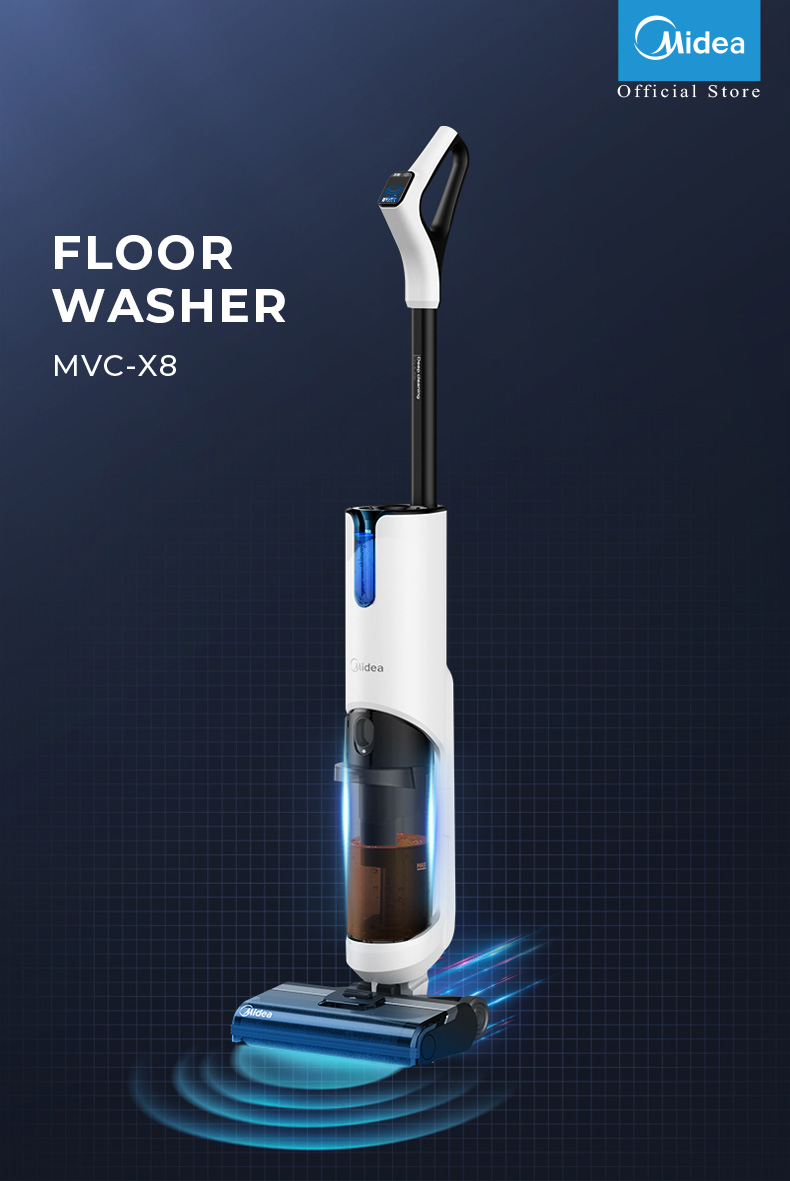 Midea MVC-X8 Floor Washer / Wet & Dry Cordless Vacuum Cleaner With Self ...