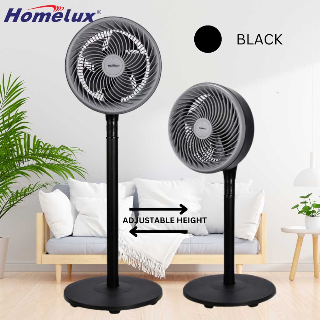 Homelux Powerful 2 In 1 Stand Fan 8'' Circulation Adjustable Stand Fan ...