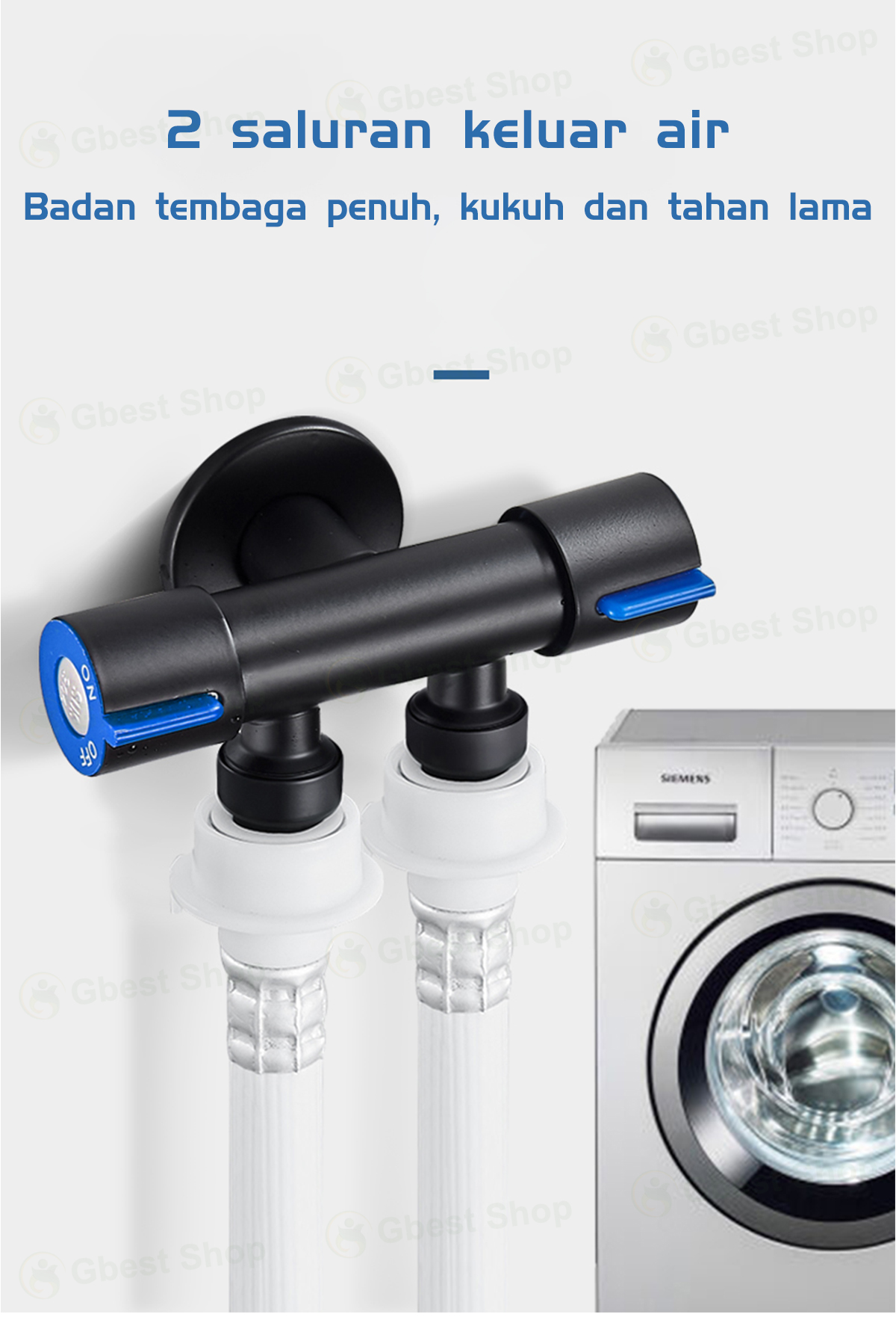 Two way Angle Valve Stainless Steel Kitchen Bathroom Toilet double head ...