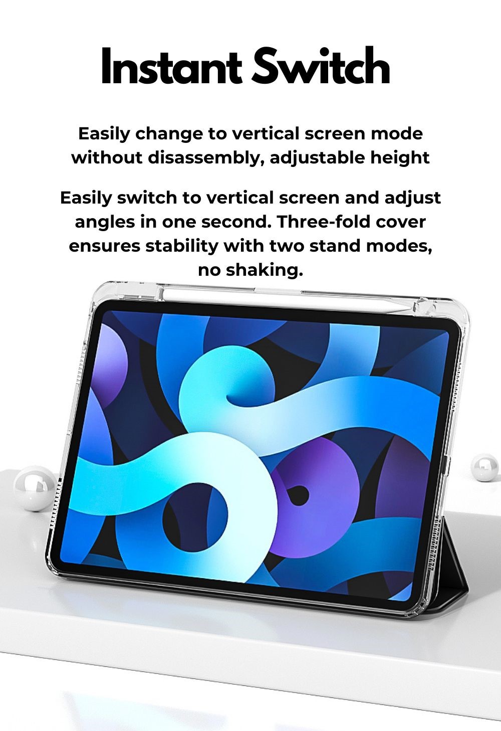 Ice Crystal Clear Acrylic Tablet Case for iPad Air 11 13 2025 Pro 11 13 ...