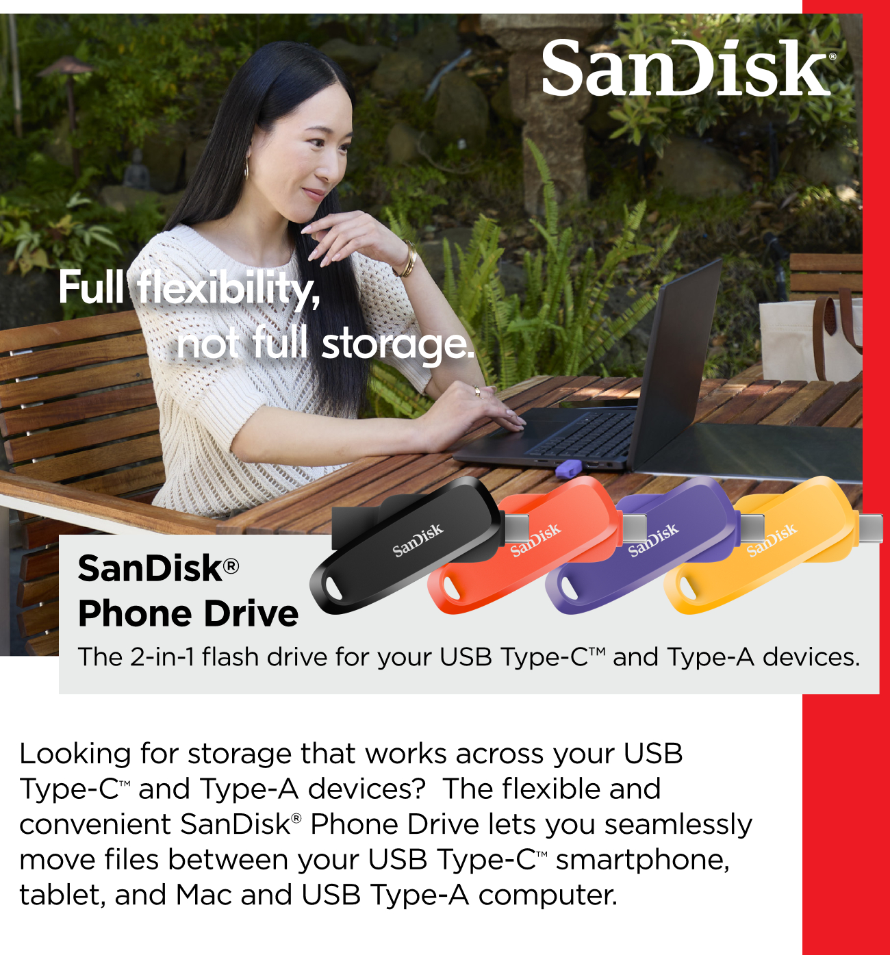 Sandisk® Phone Drive Usb Type C™ 32gb 64gb 128gb 256gb 512gbgb
