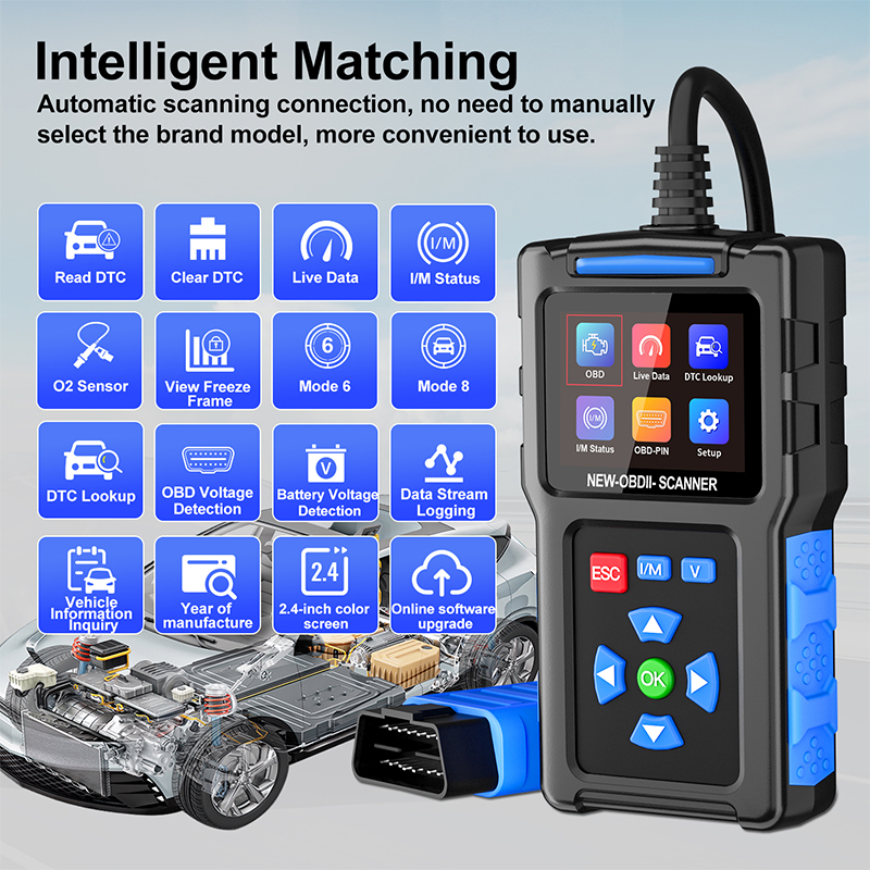 🚙T200 OBD2 Car Scanne Scanner Creader Odb2 Voltage Tester Car ...