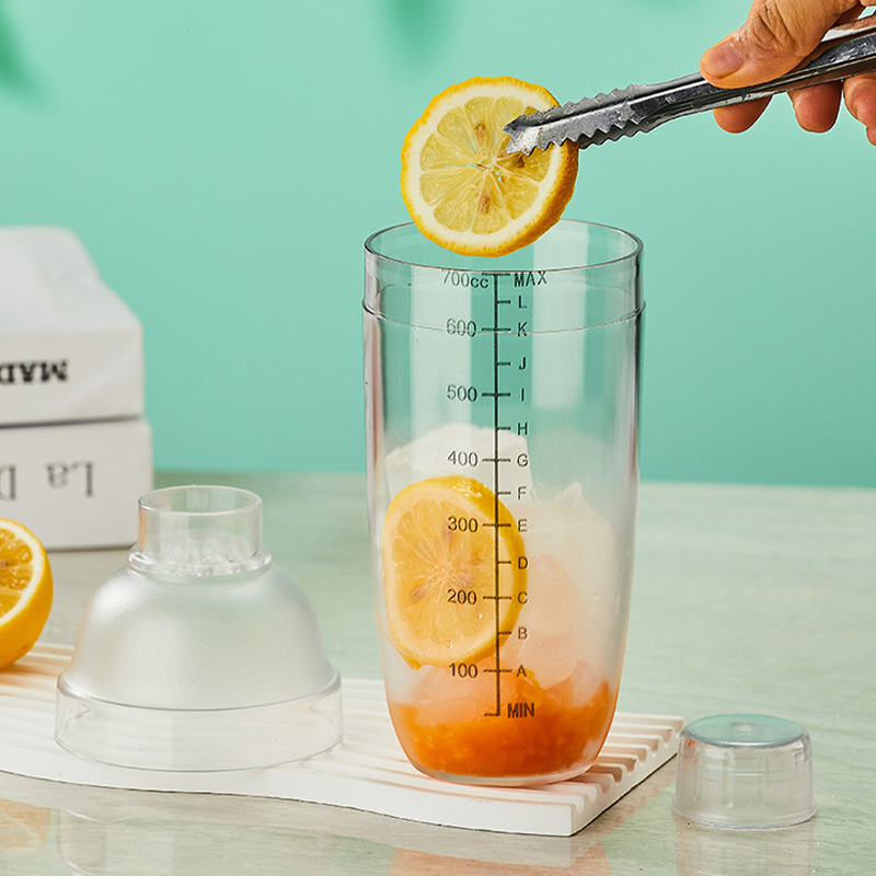 Graduated Shaker Cup 350ml/500ml/700ml/1000ml Transparent Resin Milk ...