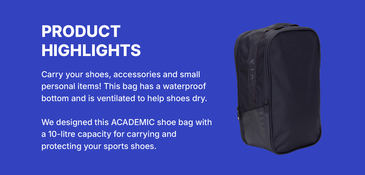 Decathlon Shoe Bag Academic with 3 Pockets and Ventilation (Waterproof ...