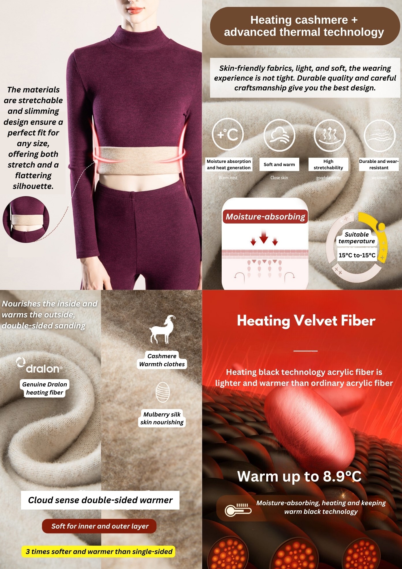 Winter Heattech Thermal Underwear Woman Long John Woman 保暖衣 Warm ...