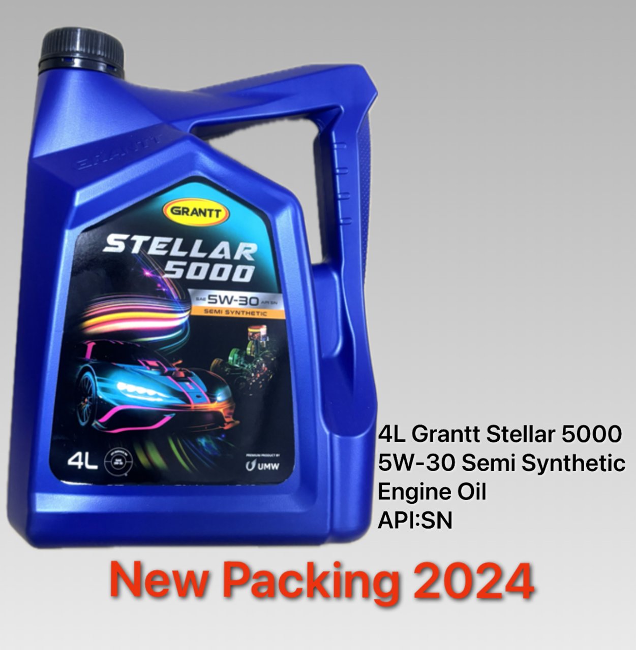 4 LITER GRANTT 5W30 STELLAR 5000 ENGINE OIL SEMI SYNTHETIC BLEND. API ...