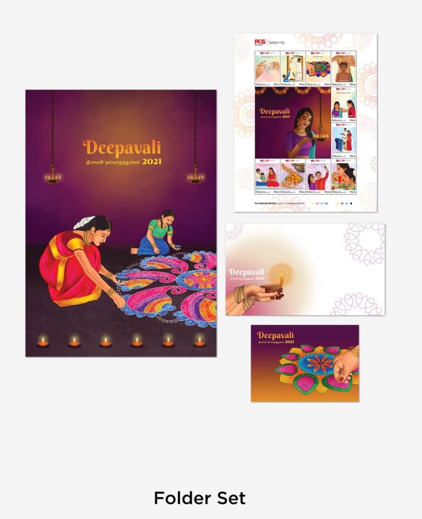 2021 Malaysia Stamp Deepavali Setem Ku Folder Set | Shopee Malaysia