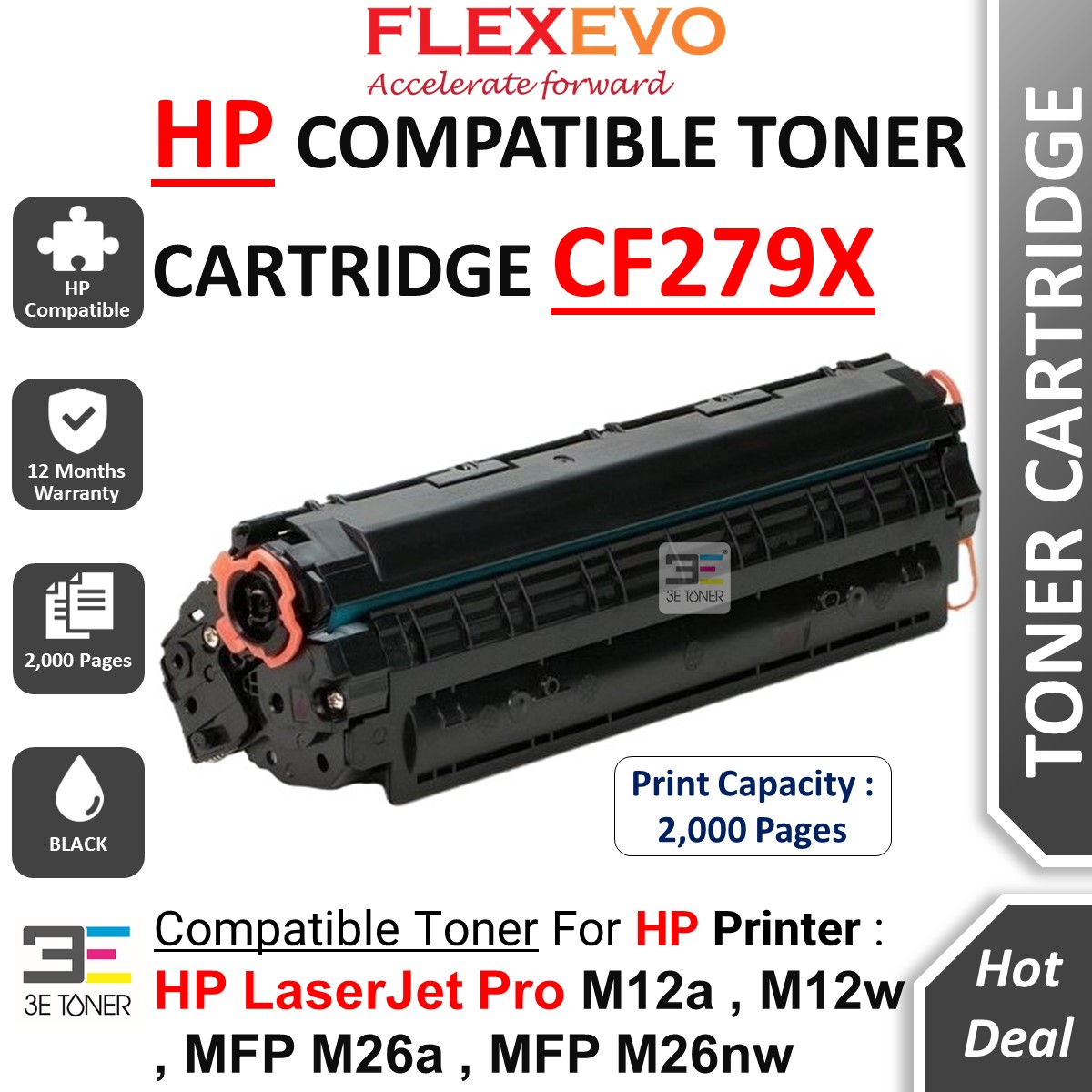 79X Compatible CF279X 79A Black CF279A Toner Cartridge for LaserJet Pro ...