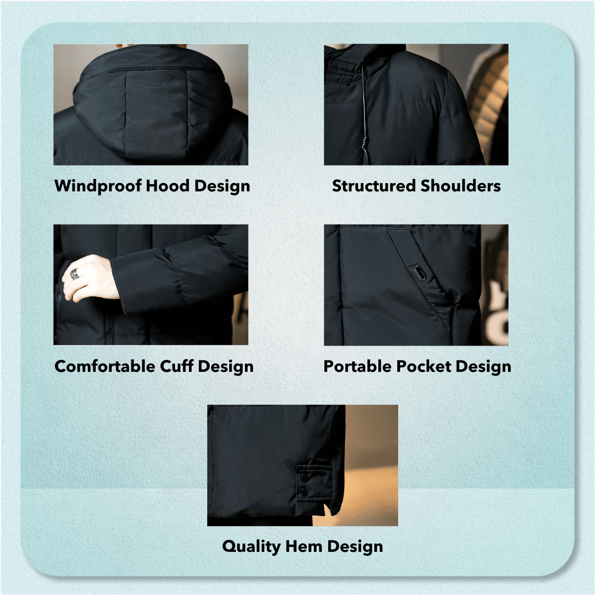 Hitchie -15Deg Man Winter Snow Cold Down Jacket Men Fleece Coat Baju ...