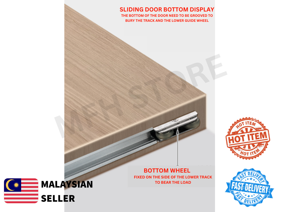 🔥READY STOCK🔥 80kg 1.2m 1.5m Hidden Sliding Door System Soft Close ...