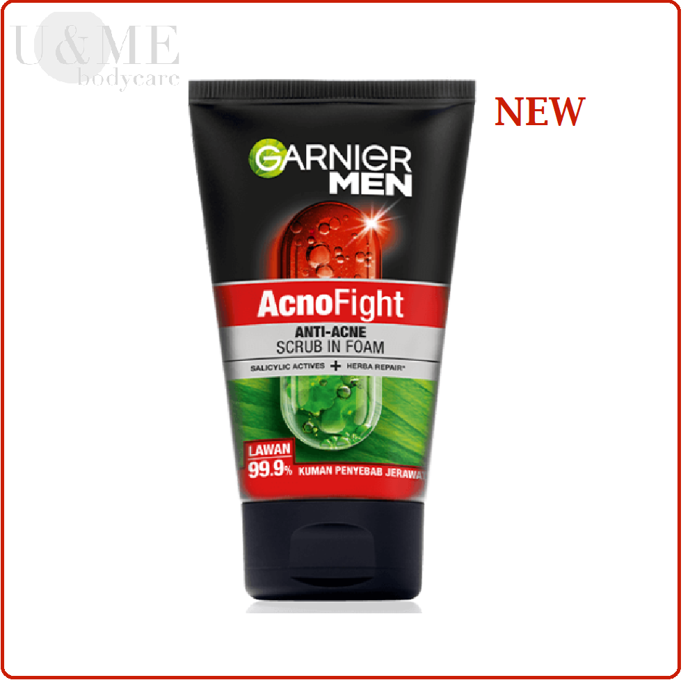 GARNIER Men Acno Fight Scrub in Foam 150ml | Shopee Malaysia