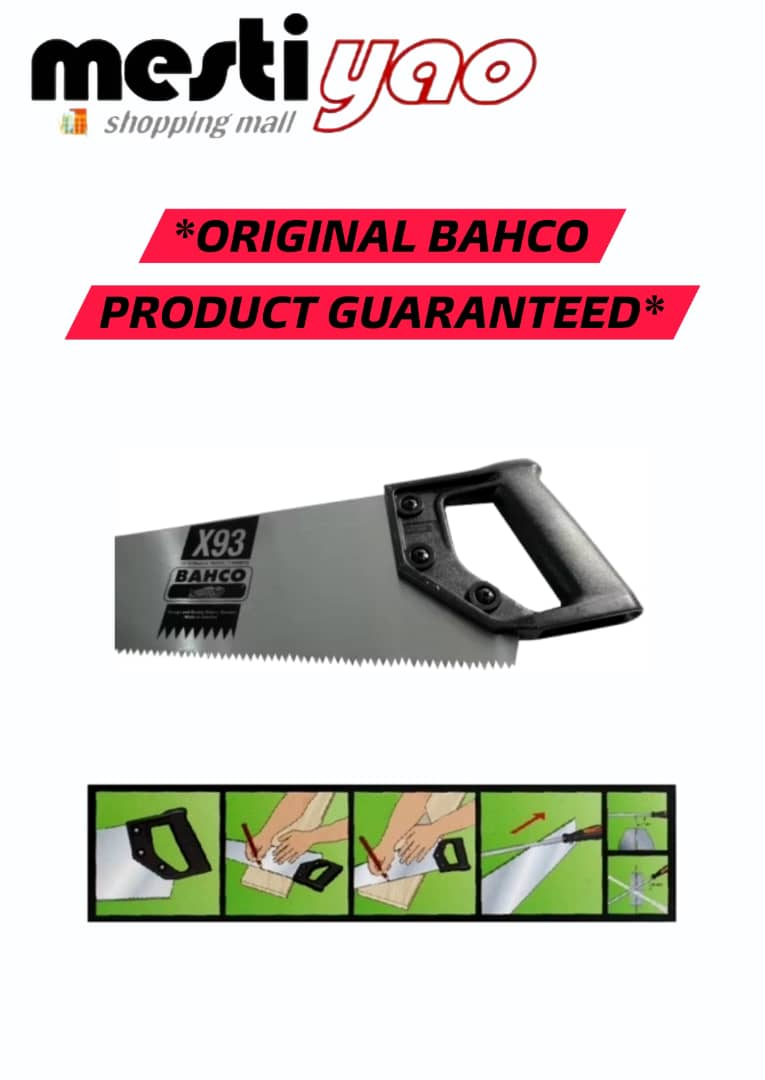 19"/22" X93 Bahco Original Wood Hand Saw / Gergaji Kayu Tangan | Shopee ...