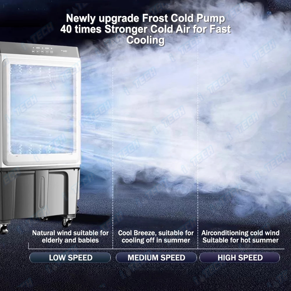 IPRO Portable 40L / 50L Evaporative HIGH Powerful Aircond 3 Speed Air ...