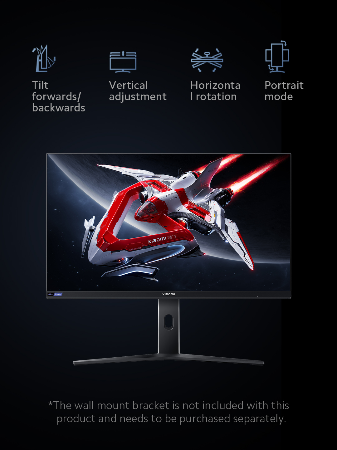 Xiaomi Mini LED Gaming Monitor G Pro 27i | 2K 180Hz 27" Fast IPS |1152 ...