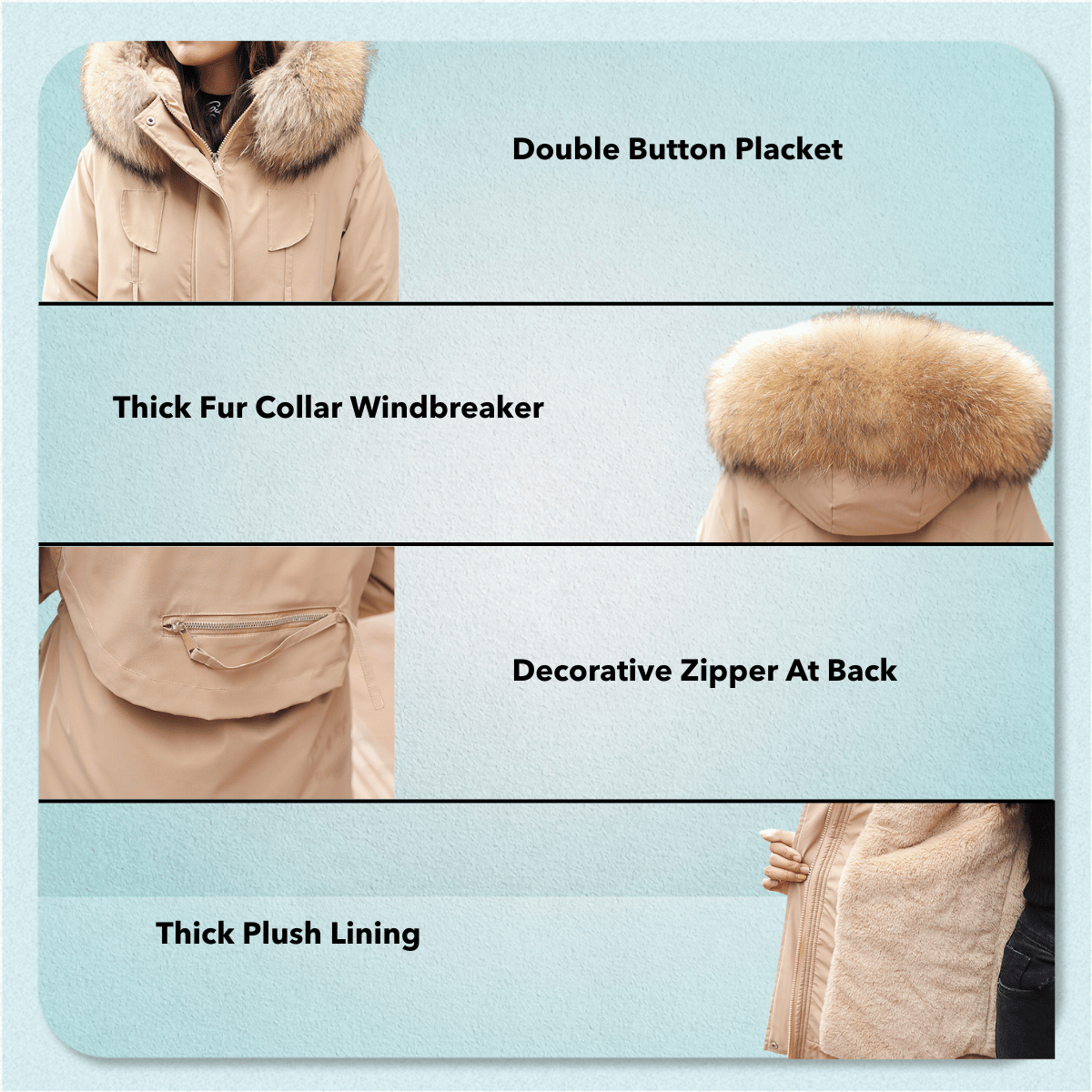 Hitchie -15Deg Women Thick Hoodie Winter Down Cold Jacket Woman Fleece ...