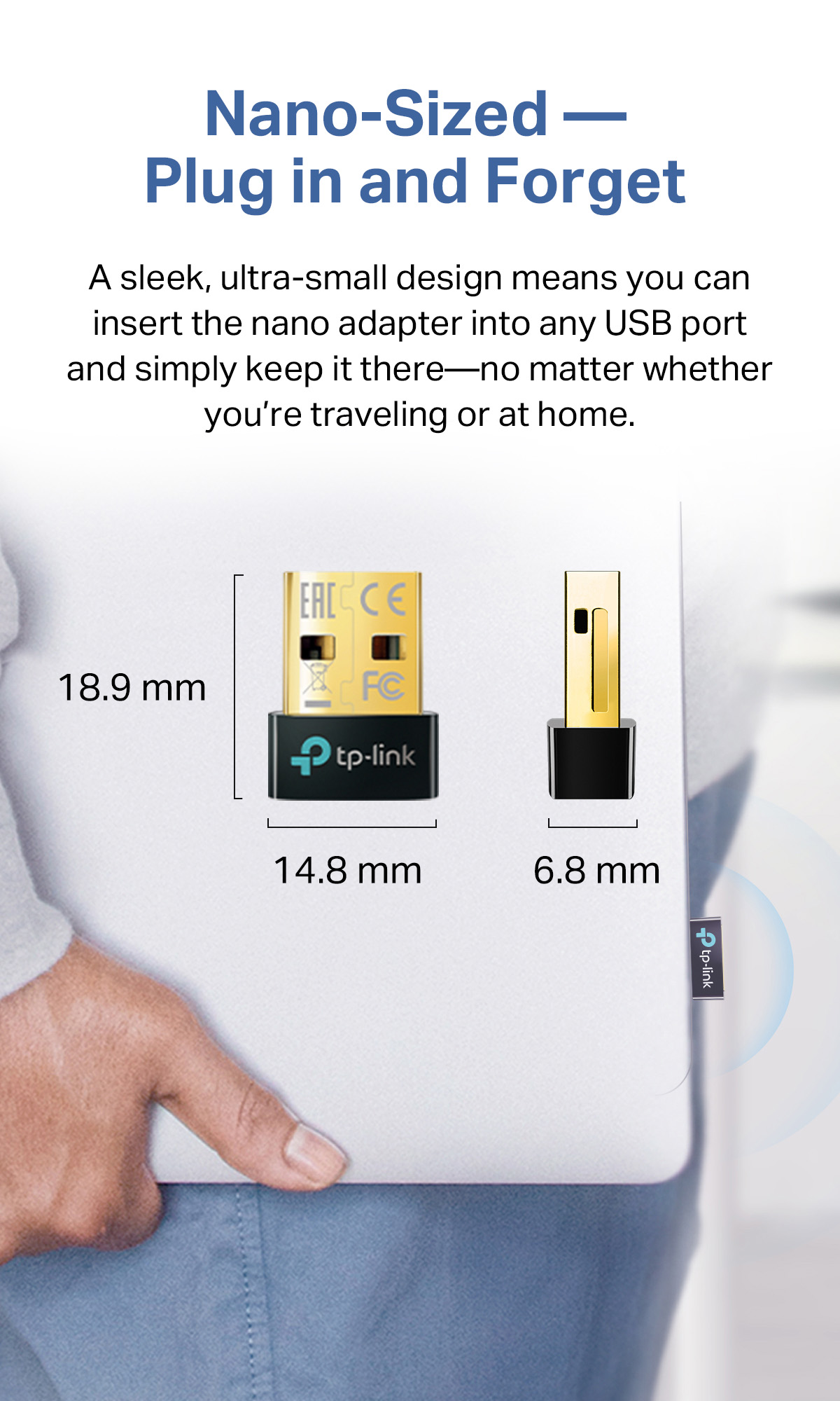 TP-Link UB500 PLUS / UB500 USB Wireless Nano size Bluetooth 5.3 Adapter Dongle for PC / Desktop ...