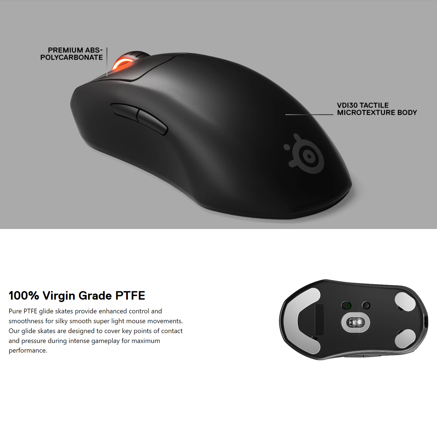 SteelSeries Prime Wired / Wireless Precision Esports Mouse with ...