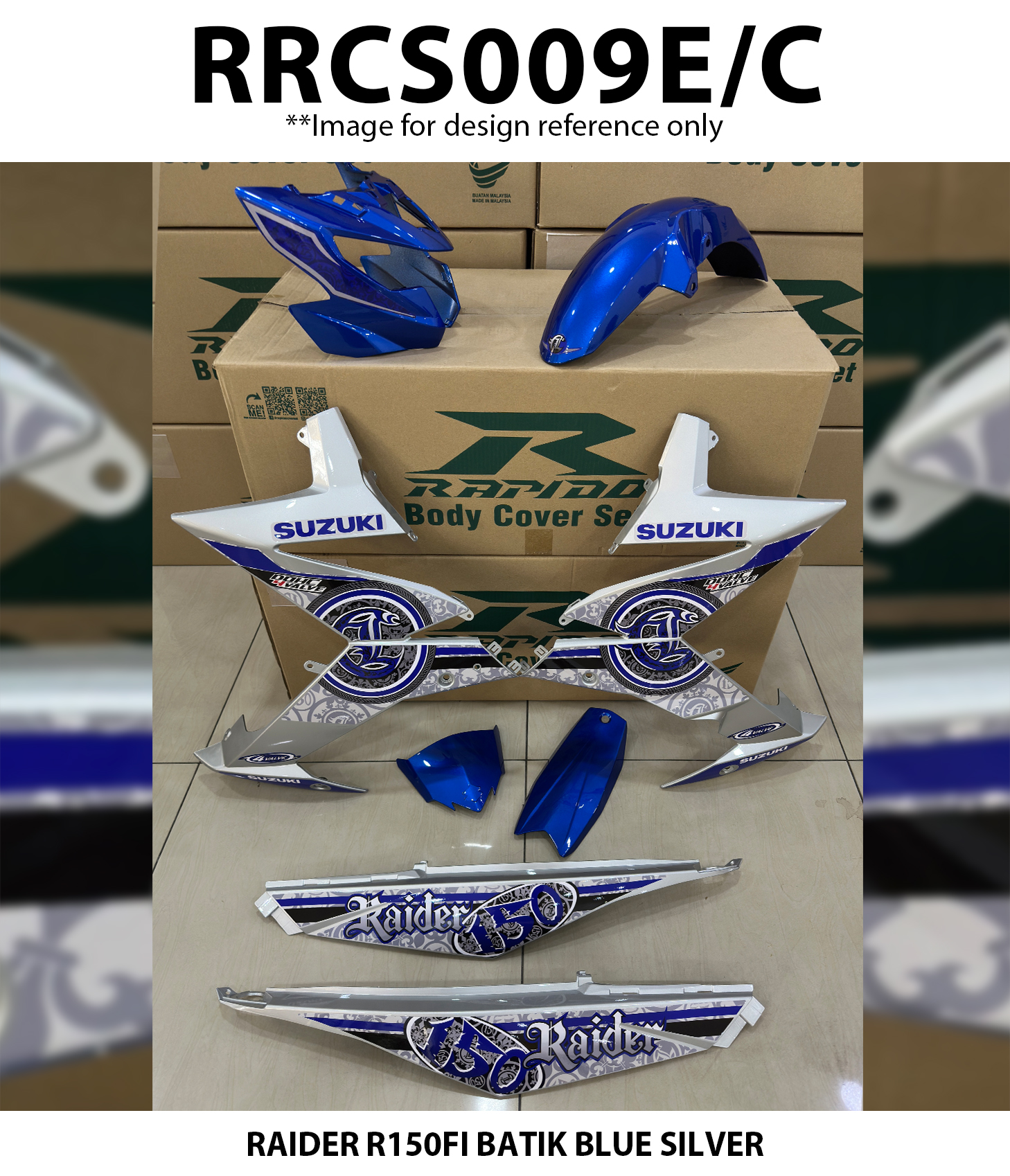 SUZUKI Raider R150fi Batik Purple Red Blue Sticker Tanam Stripe Tanam ...