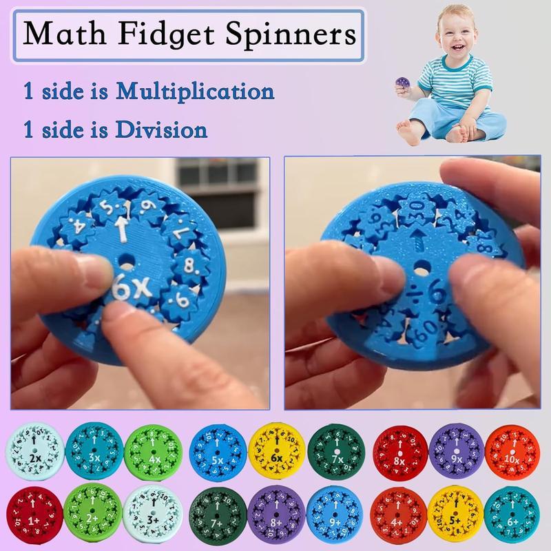 Math Fidget Spinner Educational Toy Learning Arithmetic Addition ...