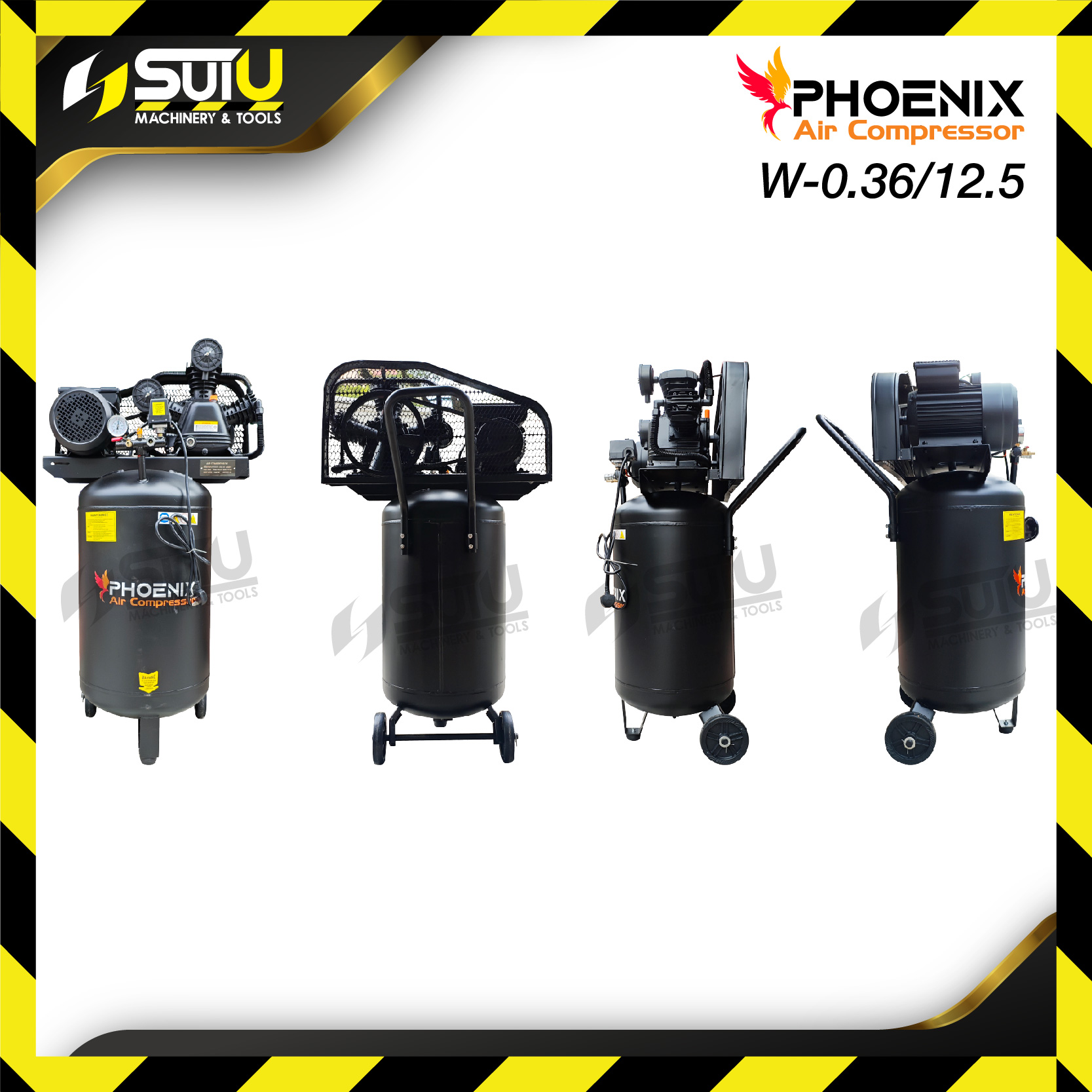 PHOENIX W-0.36/12.5 / W0.36/12.5 150L 4HP Air Compressor / Kompressor 3kW | Shopee Malaysia