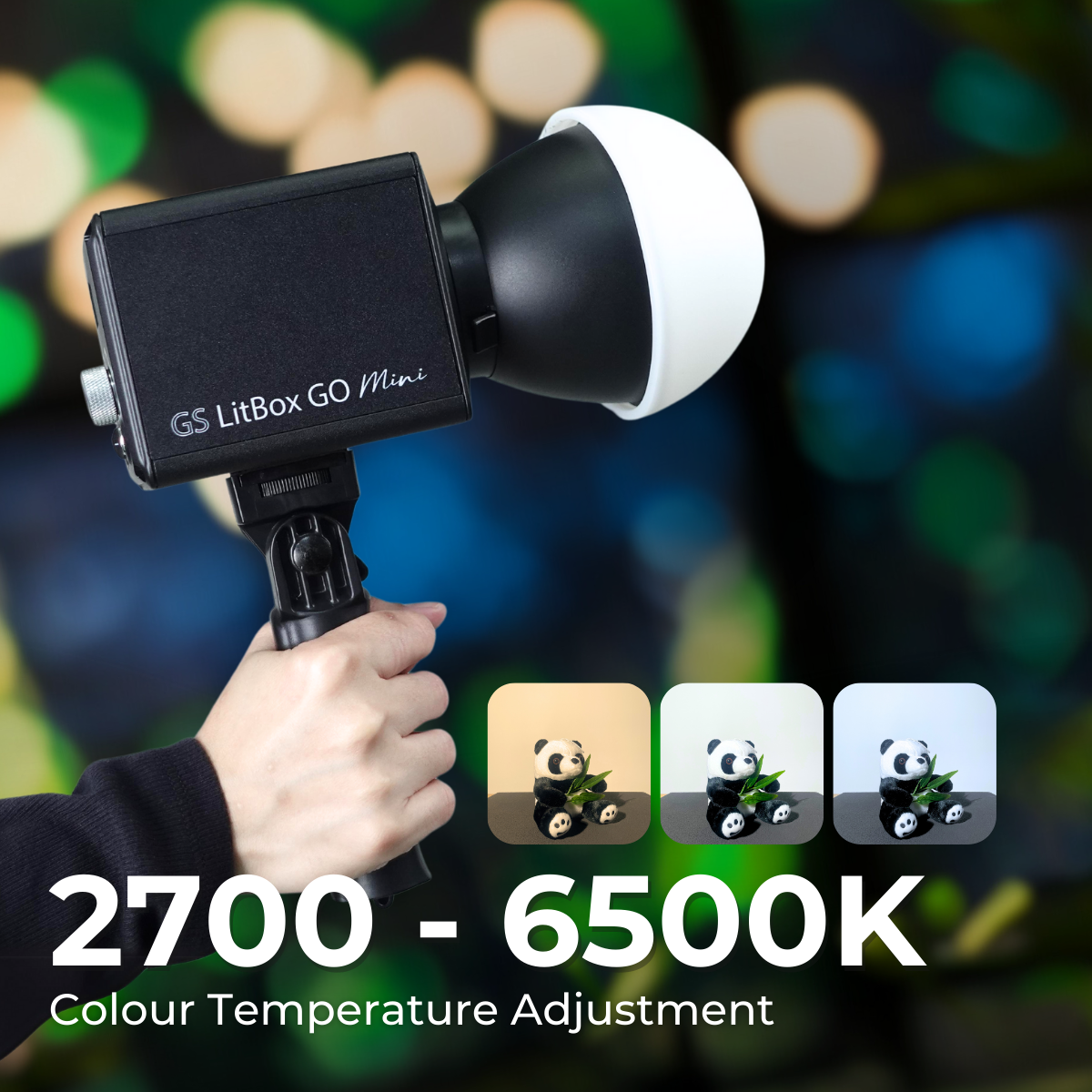 GS LitBox Go Mini Portable LED COB Video Light Built-in Battery & AC ...
