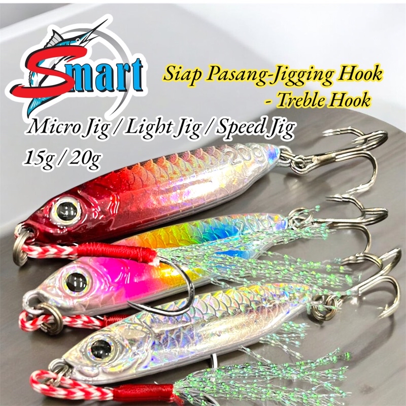 ** SMART Micro Jig/ Light Jig/Speed Jig 15g/20g ( Siap Pasang Jigging ...
