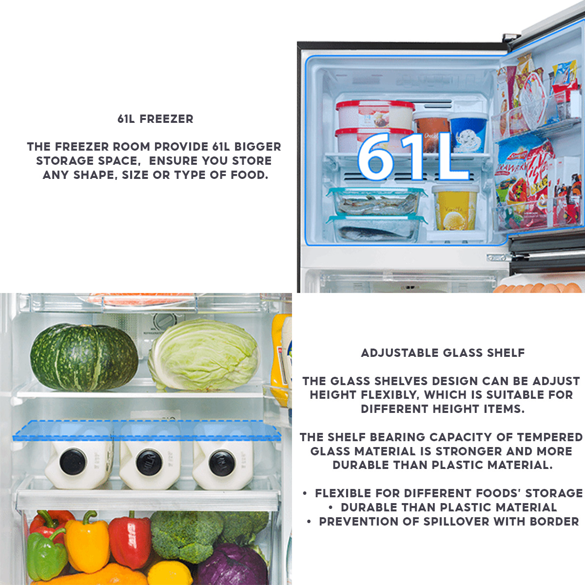 (Free InstalL)Toshiba 2 Doors Inverter Refrigerator - Silver Star (220L ...