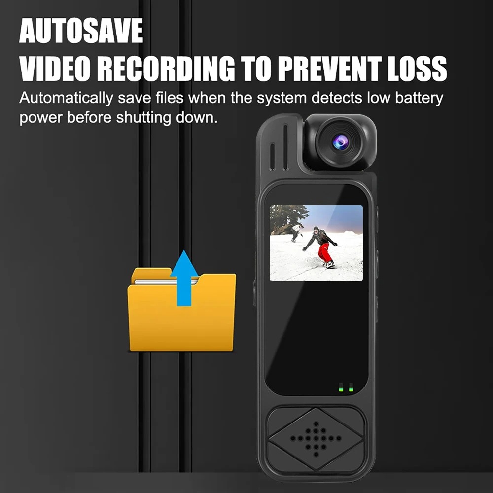 Mini Body Camera 1080P 2K HD Sports CameraRotatable Night Vision ...