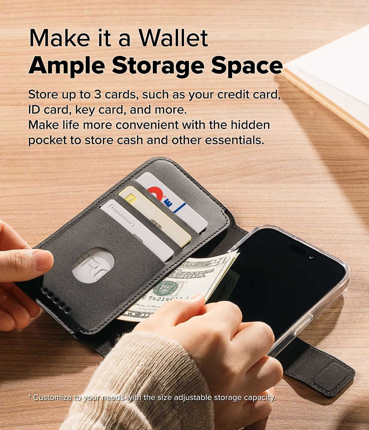 RINGKE® FOLIO WALLET MAGNETIC COMPATIBLE with iPhone 16 Pro Max/ 16 Pro ...