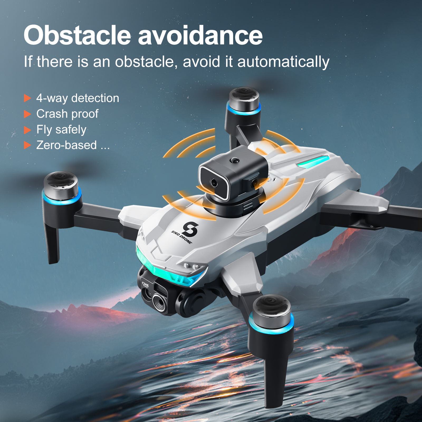New S160 Drone HD Dual Camera Brushless Motor Toy Aircraft Optical Flow Positioning 360 ...