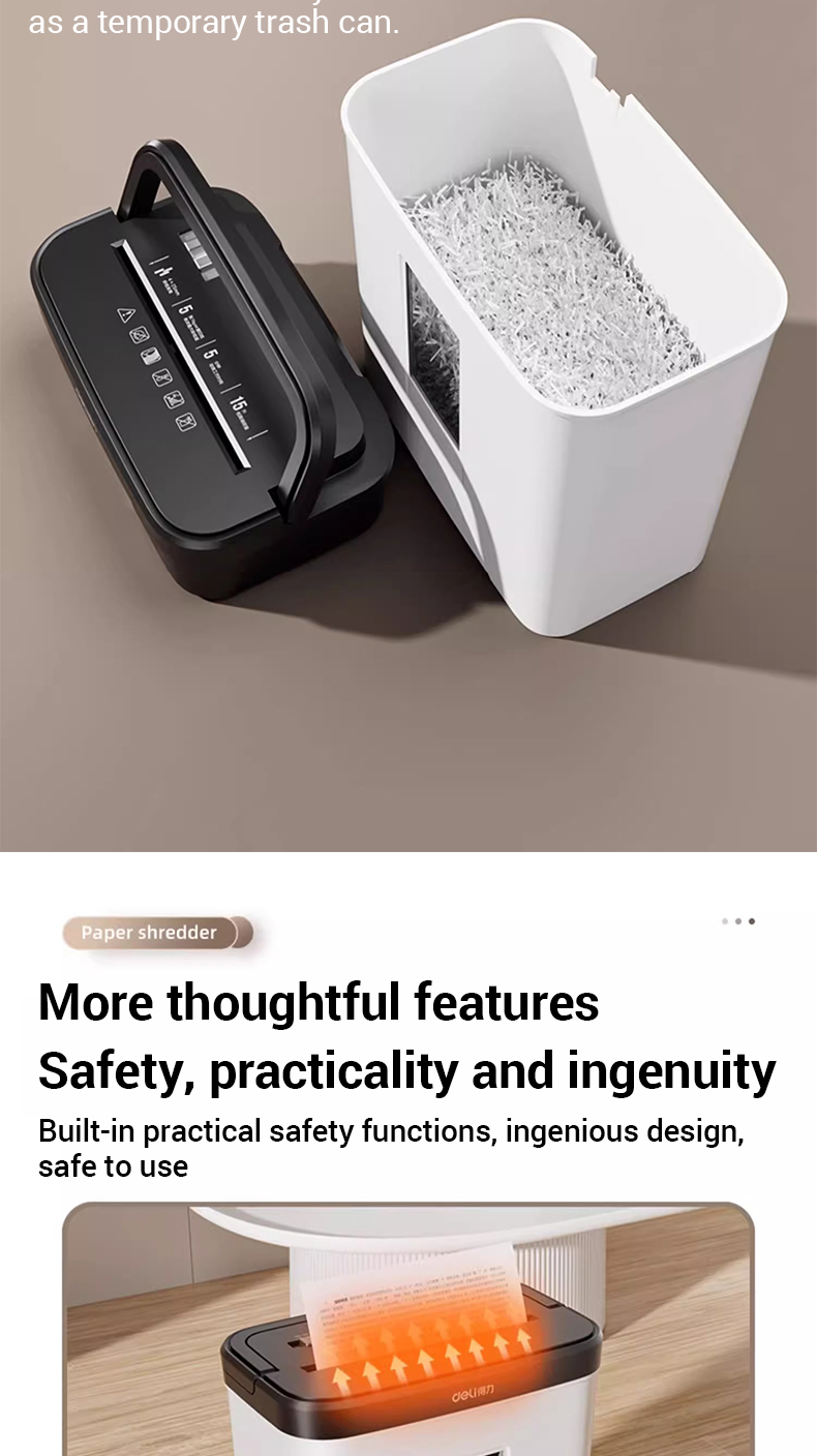 Deli Paper Shredder 9939 shredder machine paper cutter machine P4 level ...