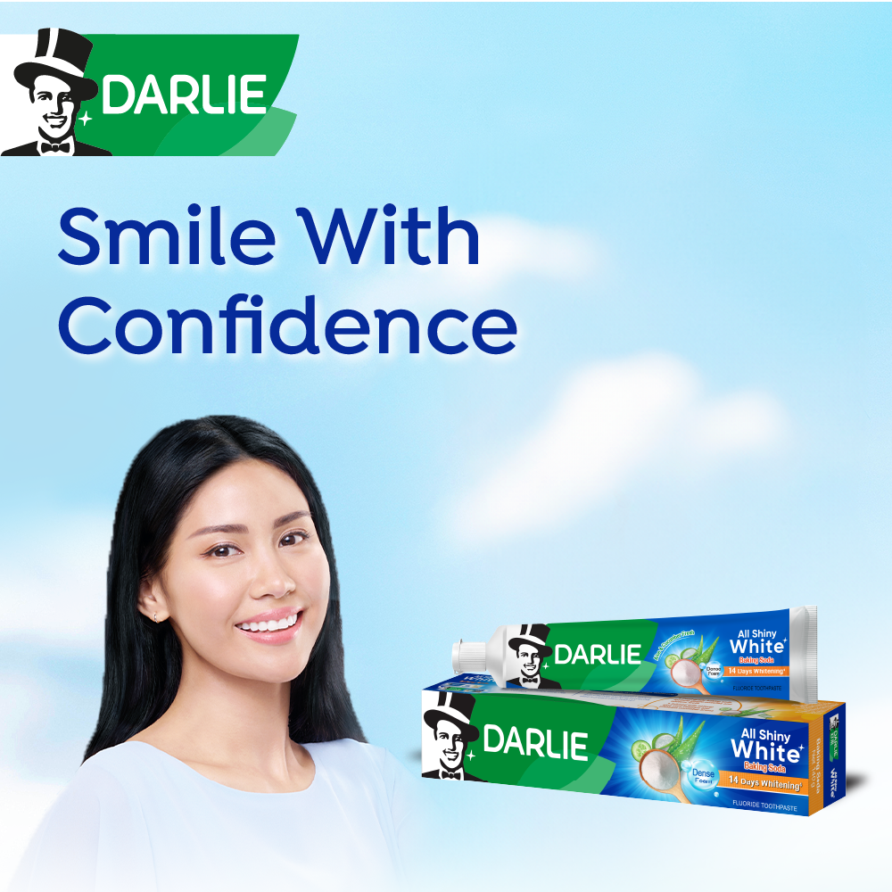 DARLIE All Shiny White Baking Soda Aloe Fresh Whitening Toothpaste 140g ...
