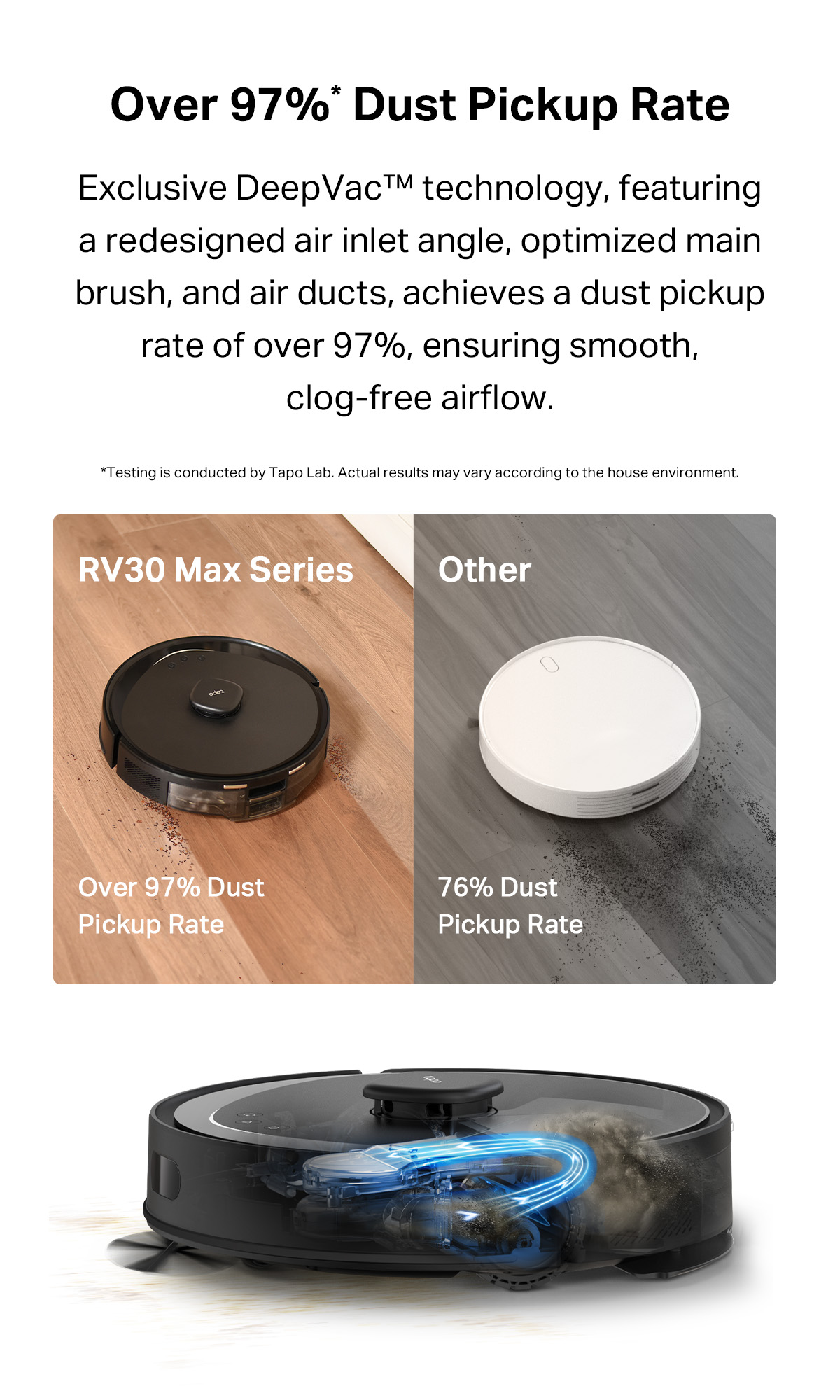 TP-Link Tapo RV30 Max Plus 5300Pa Robot Vacuum Cleaner LiDAR+IMU ...