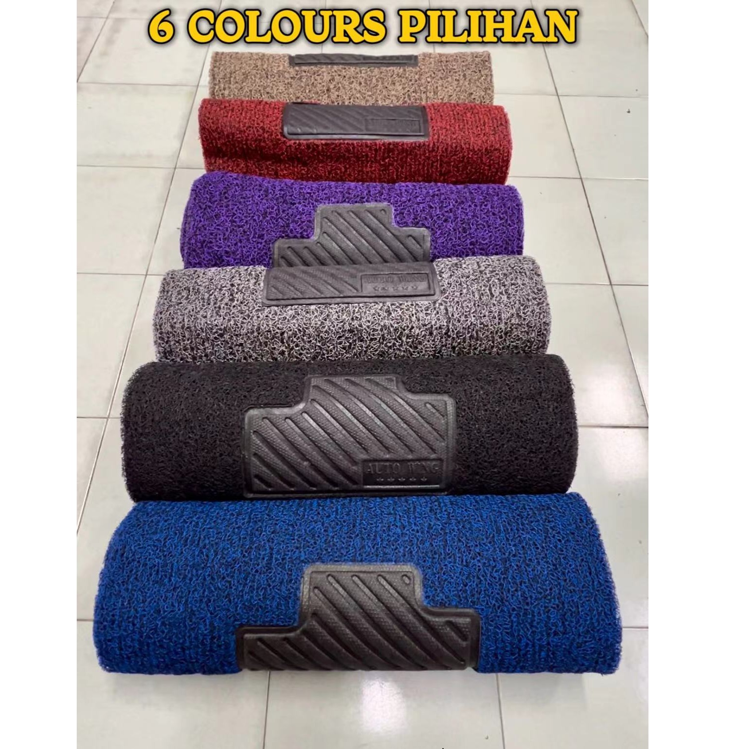 5Pcs/Set Carpet Perodua Myvi Years 2012~2017 12MM & 18MM Anti Slip Coil ...