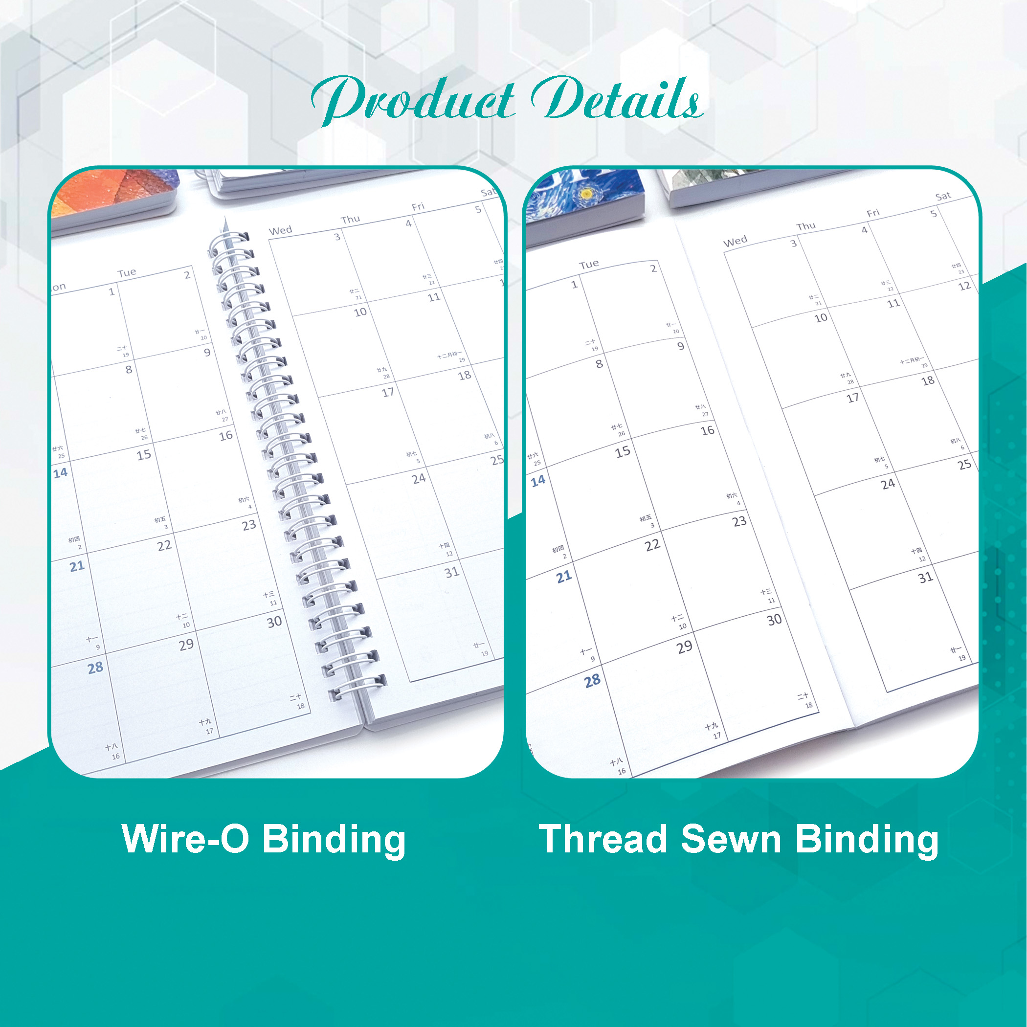 2025 A5 Wire O/Thread Sewn Buku Planner Hadiah in combo set box Malaysia (11 FreeGift) Cantik ...