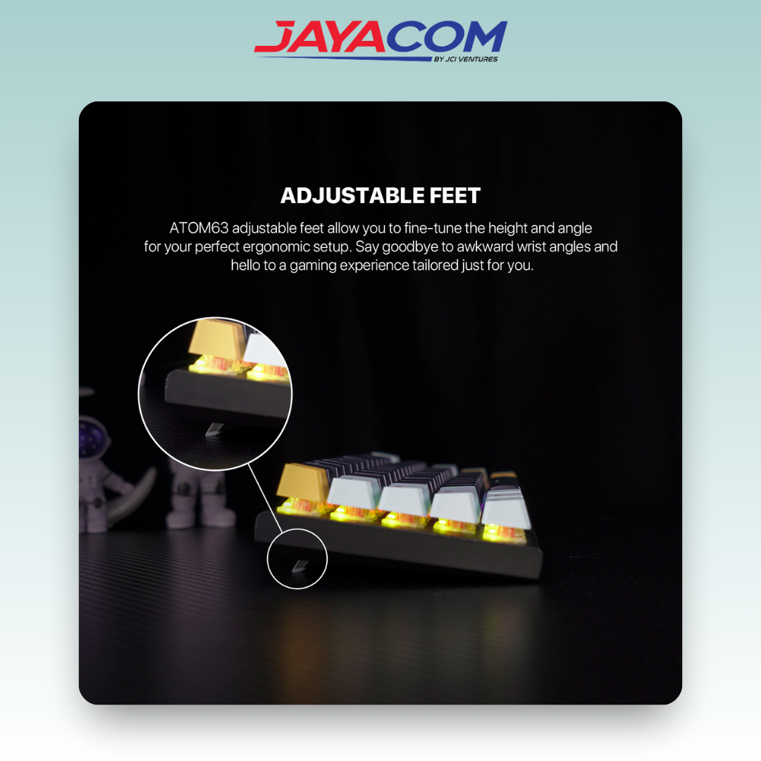 Fantech MK874 V2 Atom 63 Mizu Edition Wired Mechanical Gaming Keyboard ...