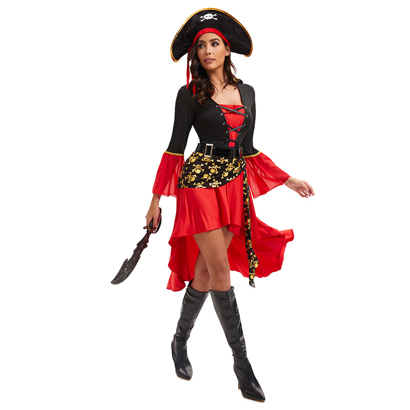 MYLITTLELASS Kostum Cosplay Lanun Jack Sparrow Wanita Dewasa Pirates of ...