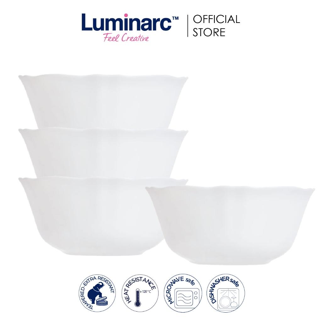 Luminarc 4Pcs White Glass Louis XV Multi Purpose Bowl Set (12cm) [Model ...