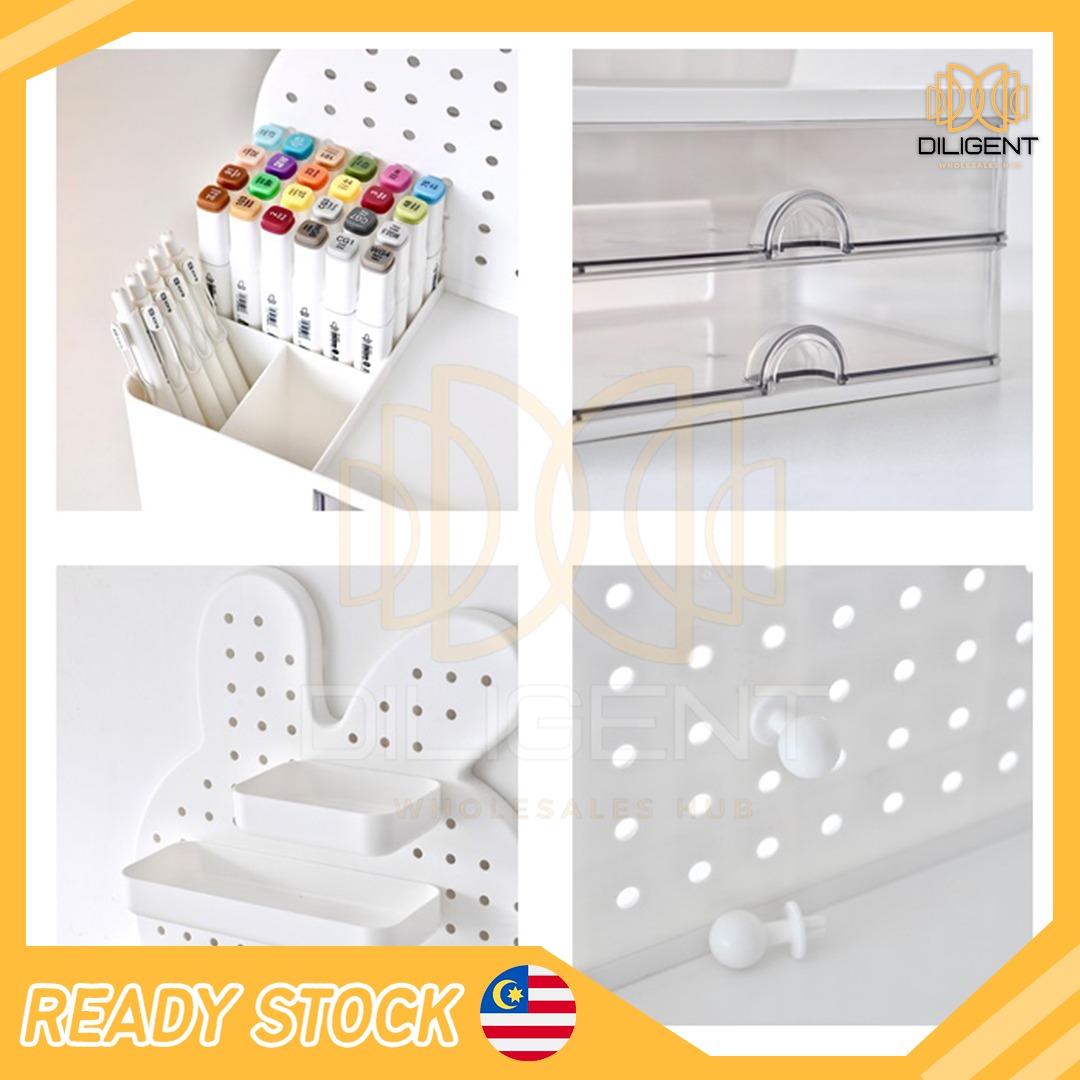 【D361 READY STOCK】Rabbit Style Hanging Wall Board Wit Storage Box ...