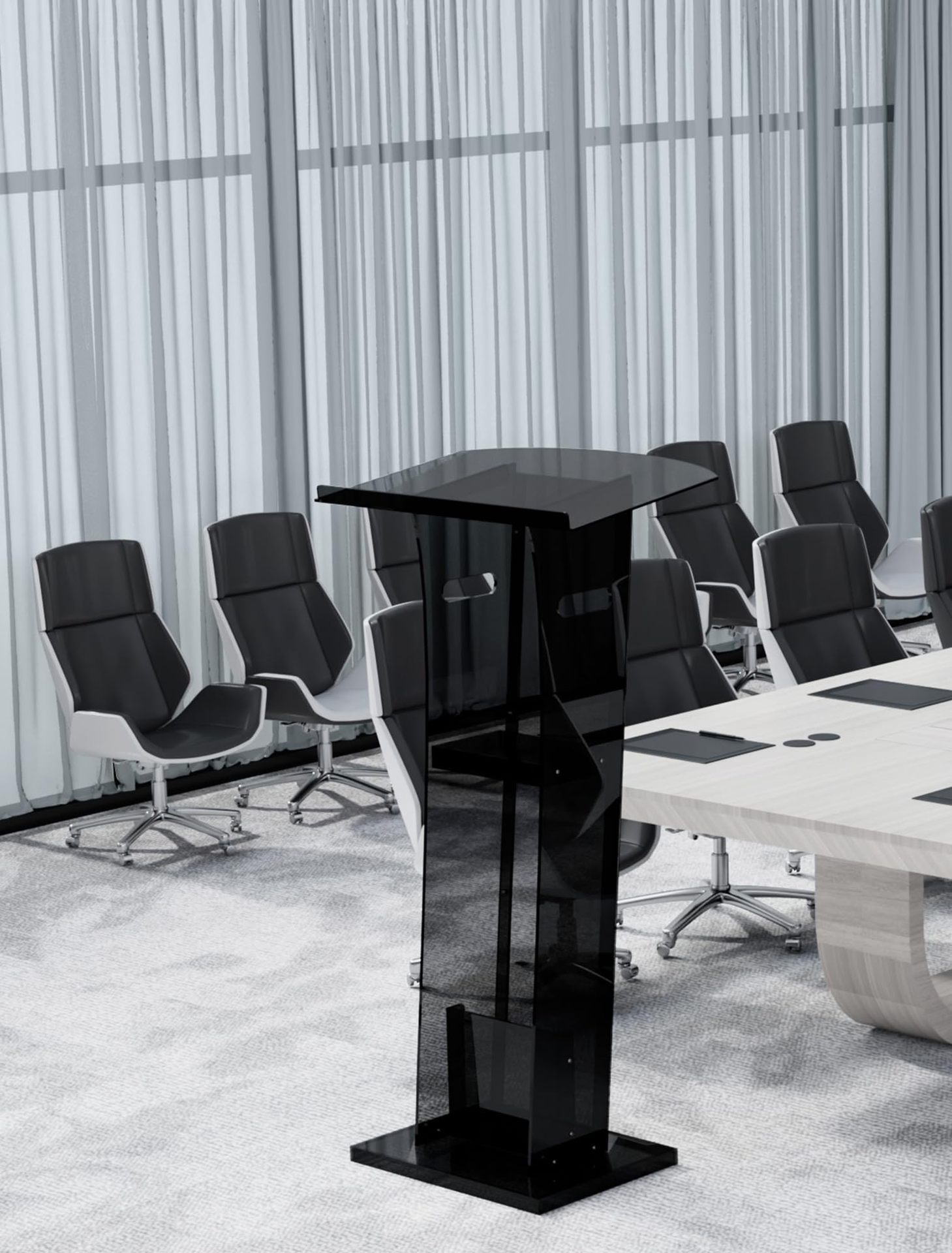 Acrylic Podium LED Light Rostrum Lecterns Speaking Podium Presentation ...