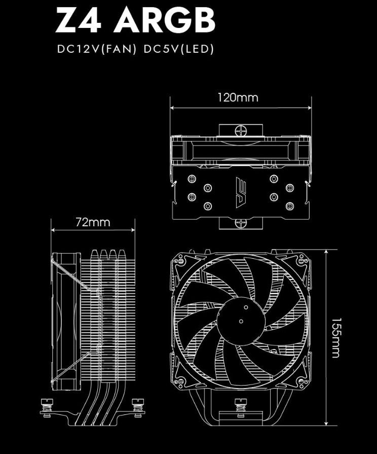 Darkflash Storm Z4 ARGB CPU Cooler - High-Performance Cooling with ...