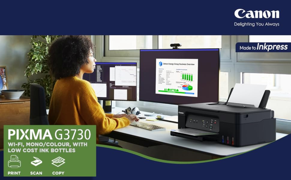 Canon PIXMA G1730 G2730 G3730 Refillable Ink A4 printer, Online Redeem ...
