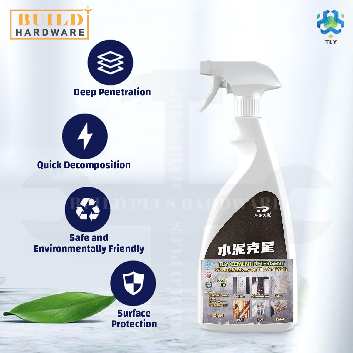 TLY Cement Detergent 500ML Cement Stain Remover Cleaning Pencuci Simen ...