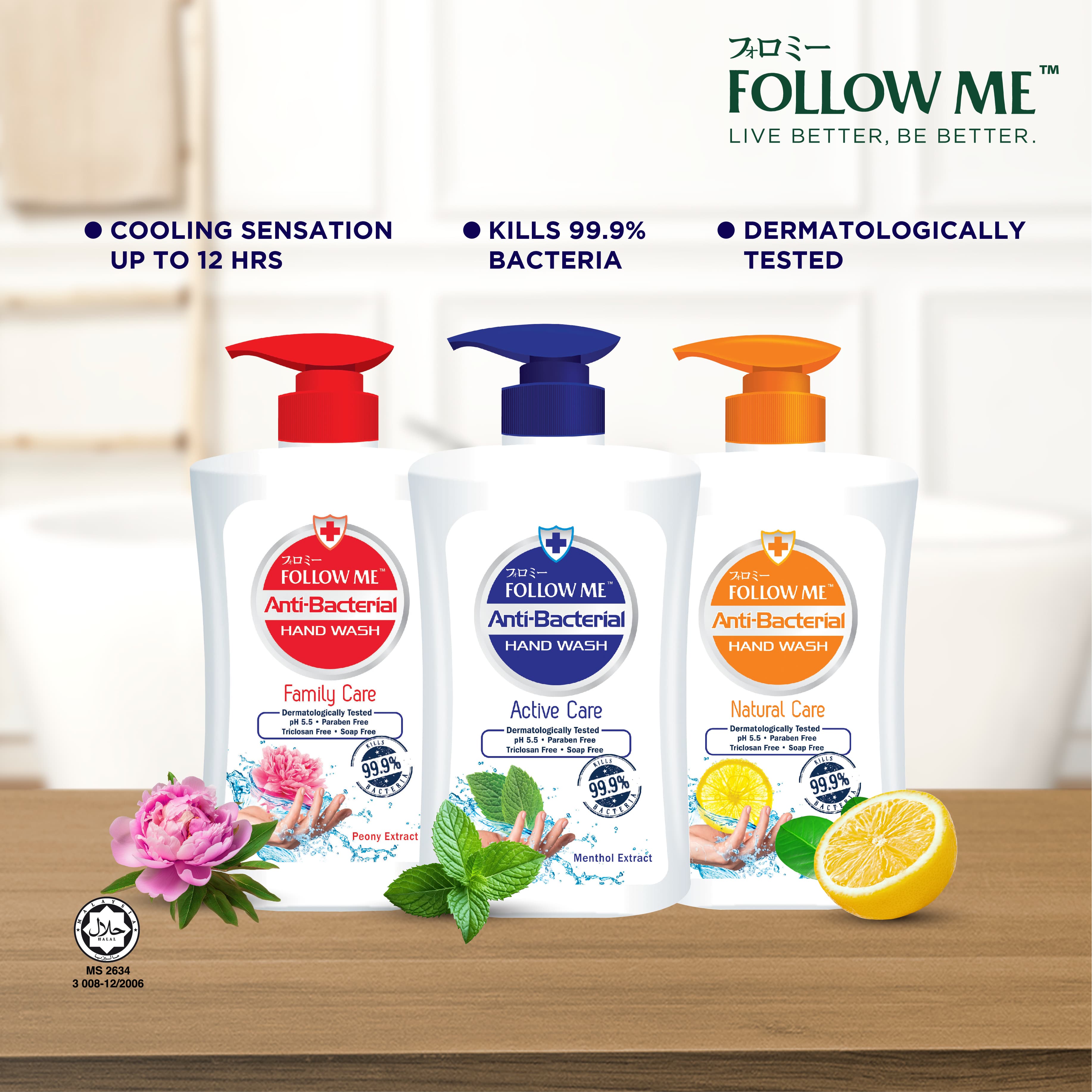 Follow Me Anti Bacterial Hand Wash (Active Care) 450ml | Shopee Malaysia