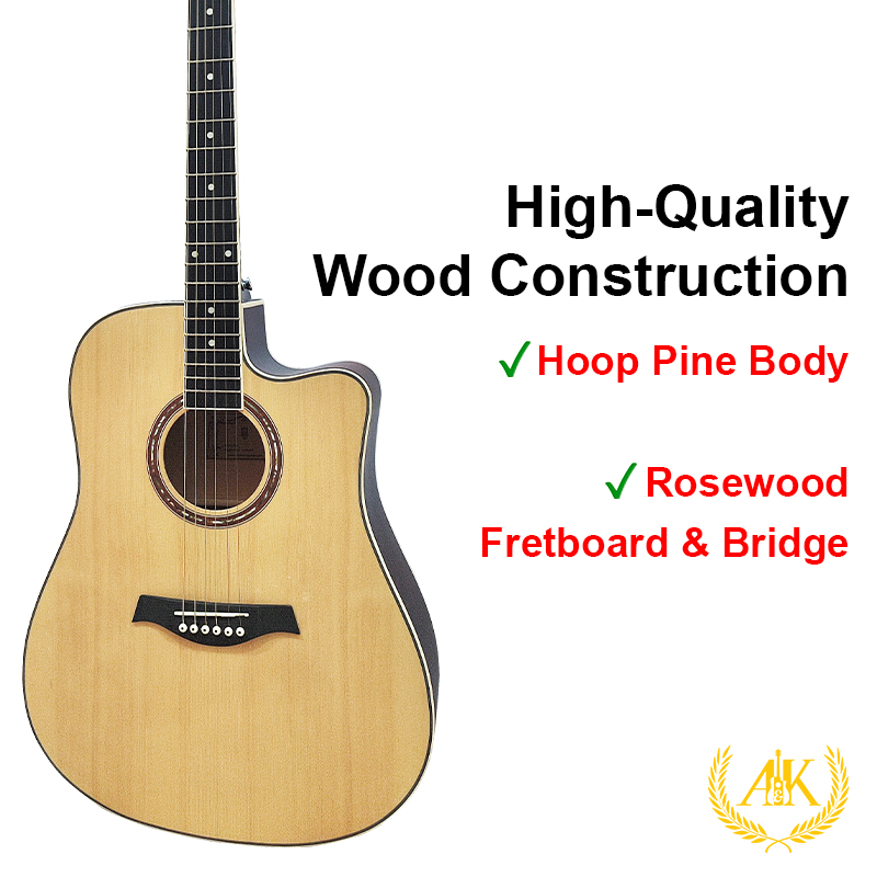 AK Guitar AK-320C AK-330C 41 Inch Acoustic Guitar Spruce Top Mahogany ...
